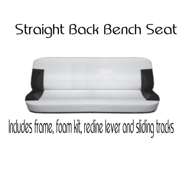 Straight back bench seat